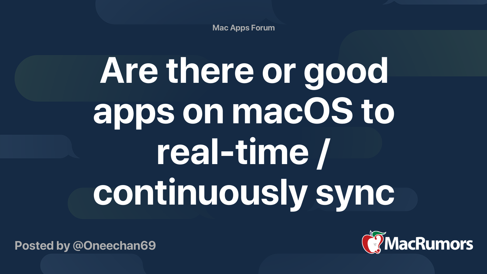 Are there or good apps on macOS to real-time / continuously sync two folders on the same drive ...