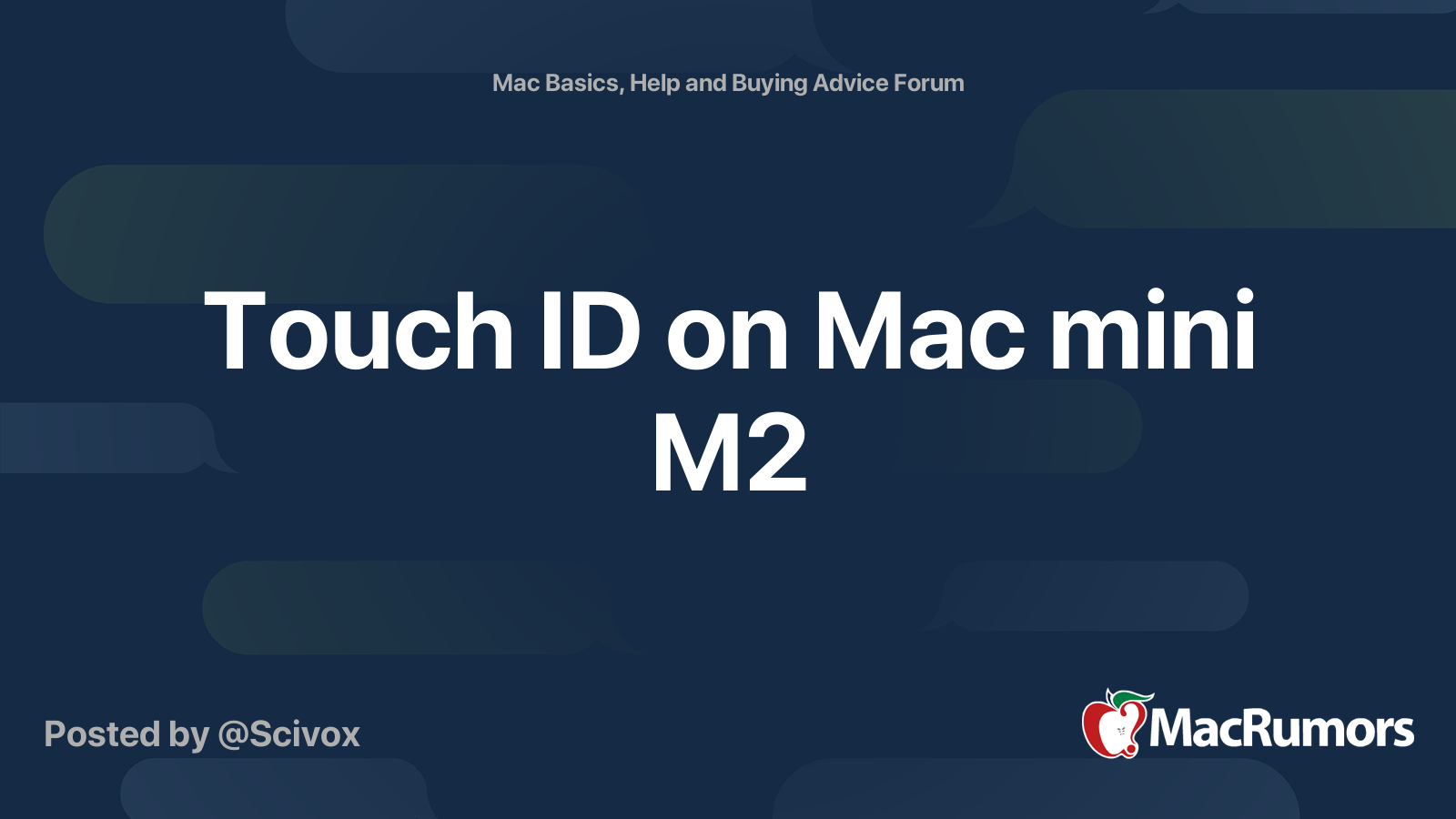 Touch ID on Mac mini M2 | MacRumors Forums