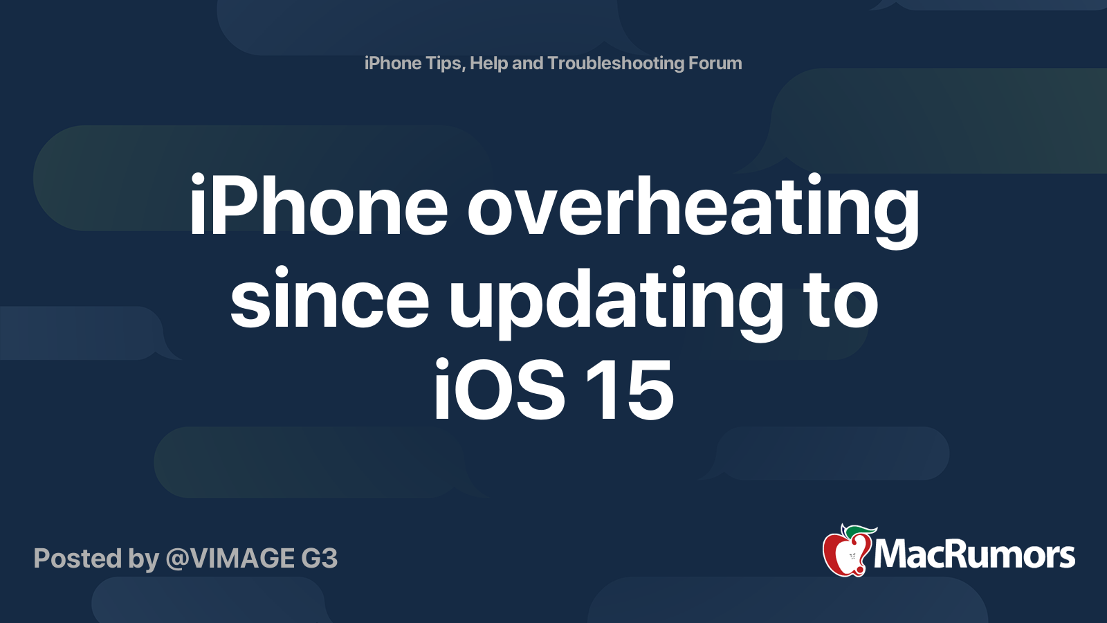 Iphone Overheating Since Updating To Ios 15 Macrumors Forums