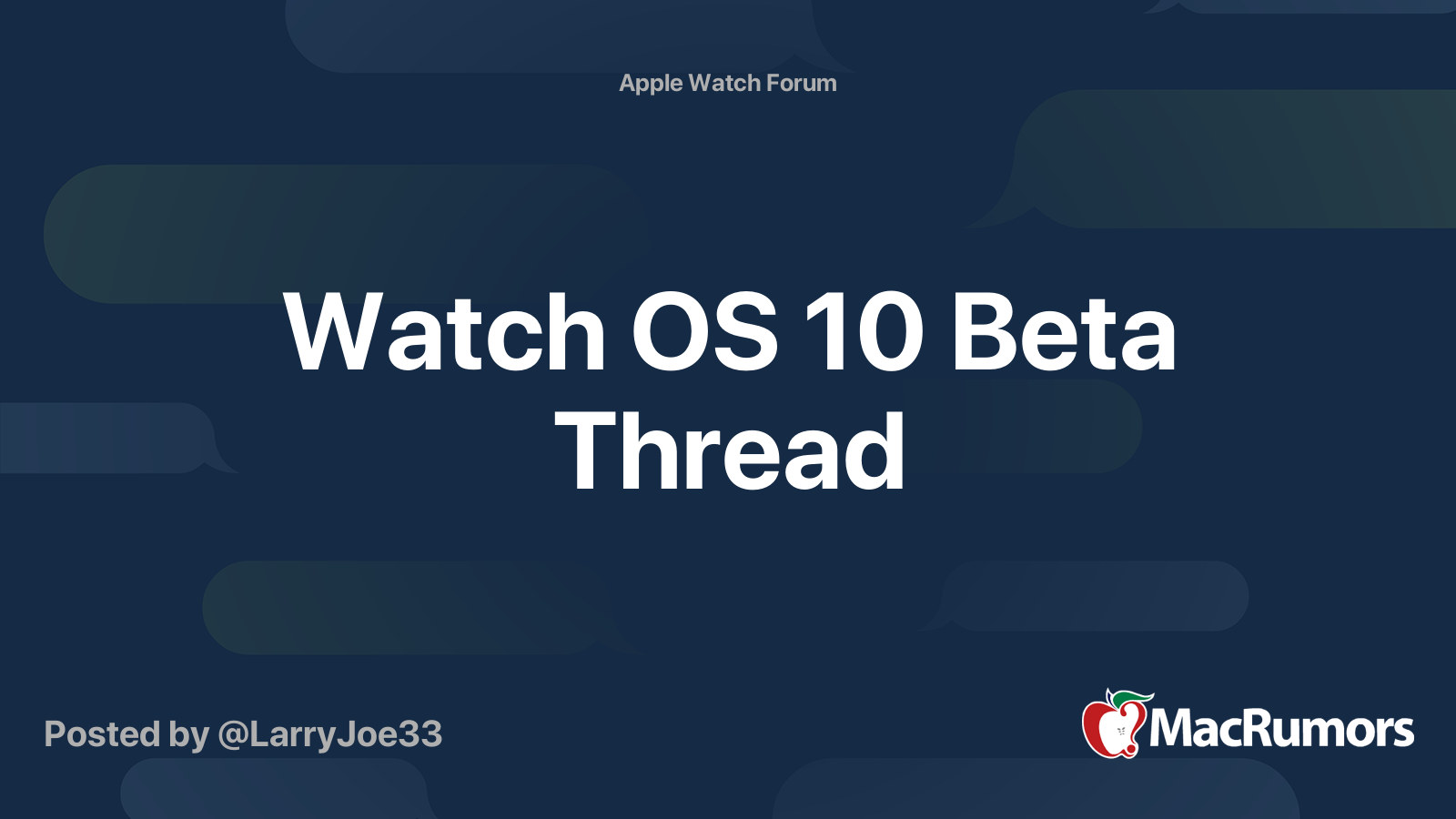 Watch OS 10 Beta Thread | MacRumors Forums