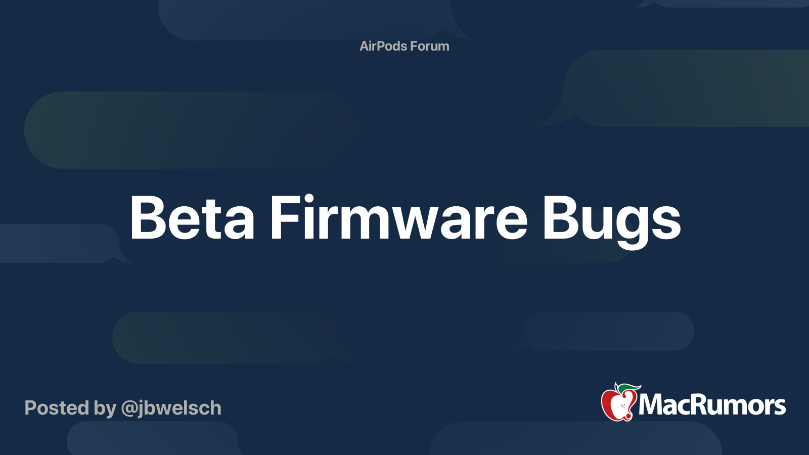 Beta Firmware Bugs | MacRumors Forums