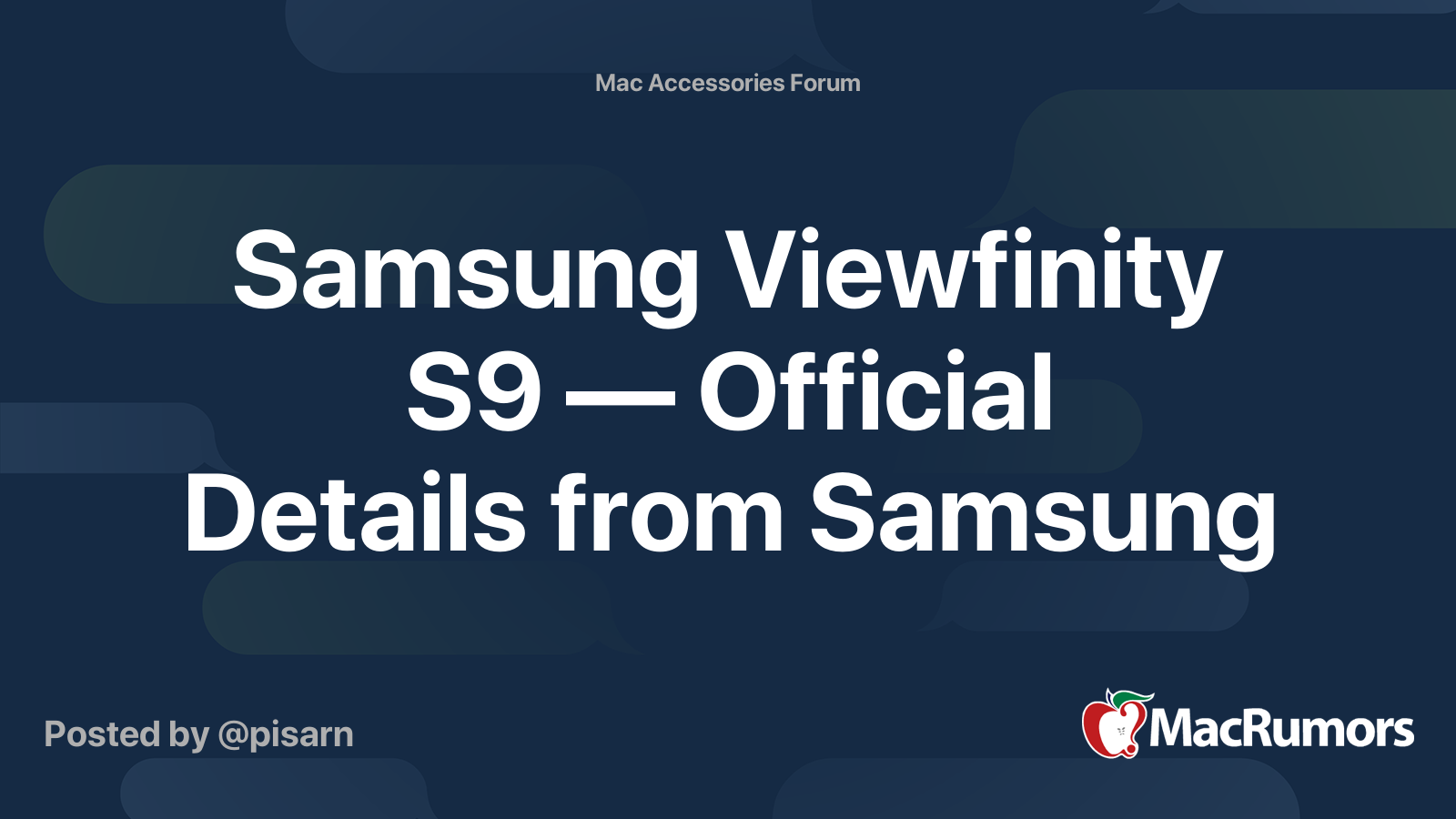 Samsung Viewfinity S9 — Official Details from Samsung | MacRumors Forums