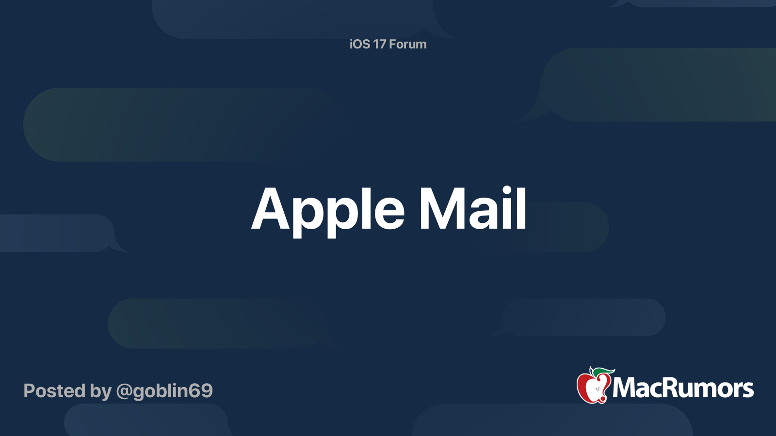Apple Mail | MacRumors Forums