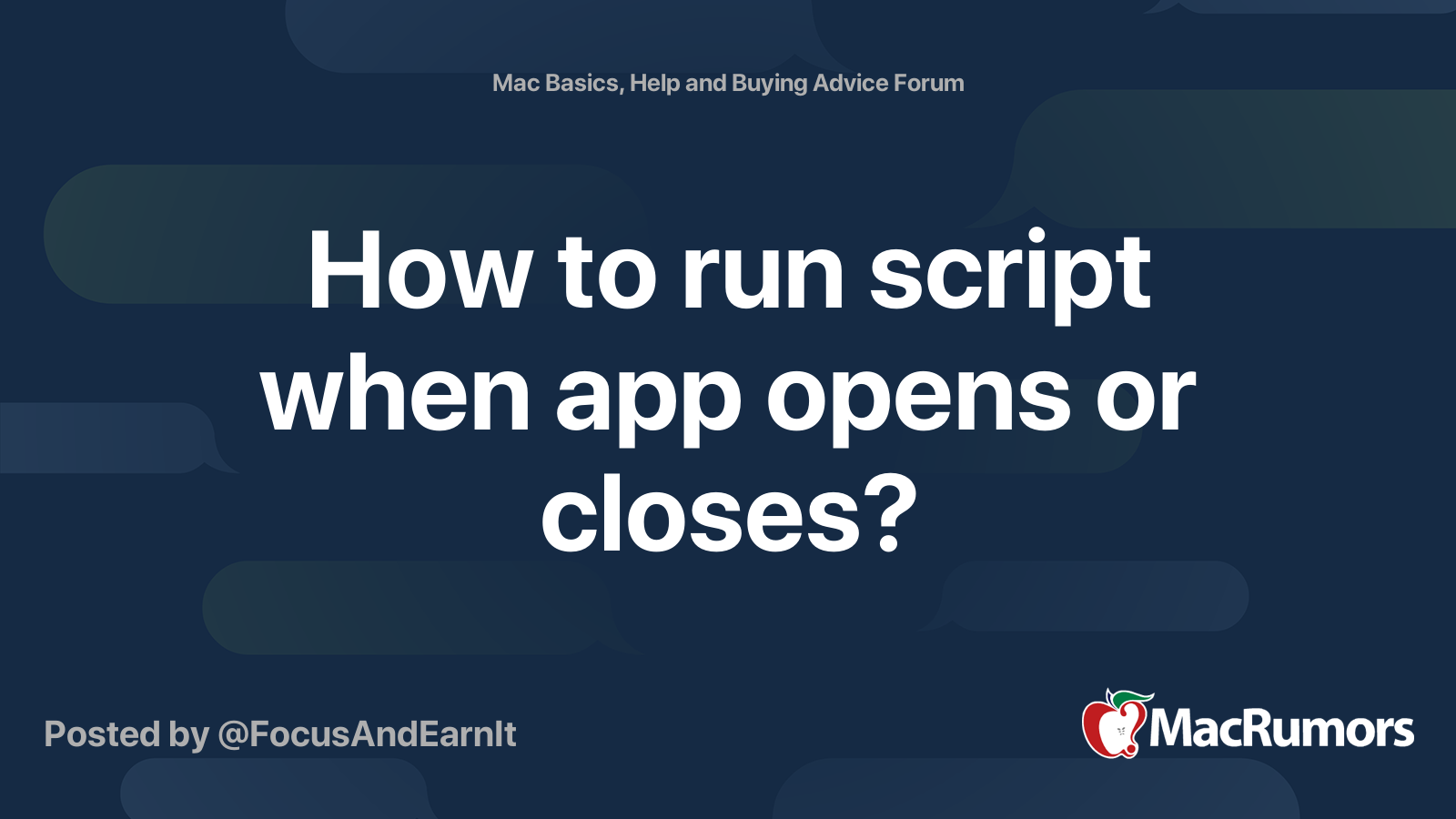 How To Run Script When App Opens Or Closes Macrumors Forums 