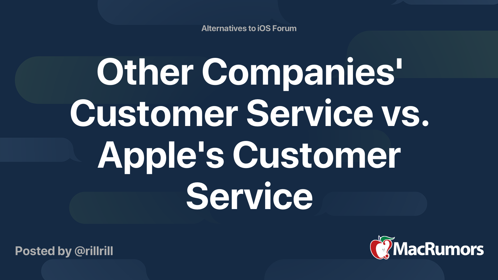 Other Companies' Customer Service vs. Apple's Customer Service ...