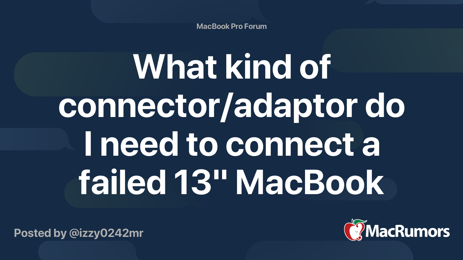 What kind of connector/adaptor do I need to connect a failed 13" MacBook Pro Early 2015 SSD to ...