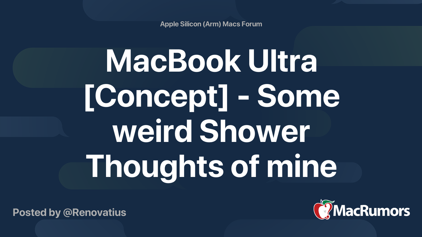 MacBook Ultra [Concept] - Some weird Shower Thoughts of mine | MacRumors Forums