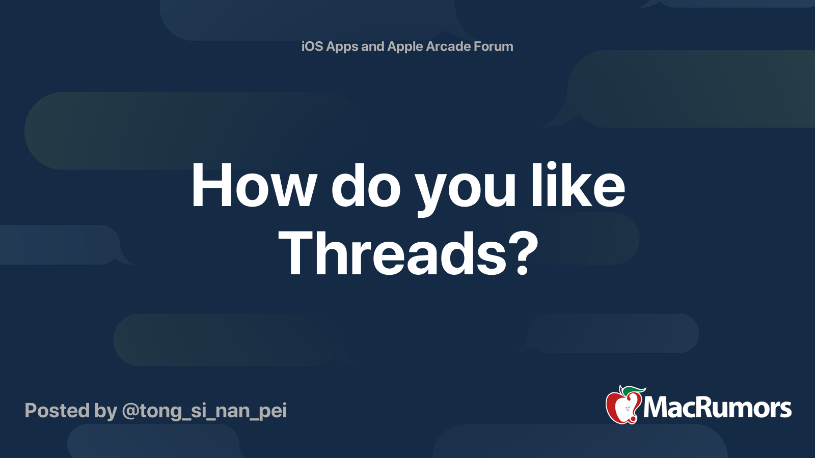 How do you like Threads? | MacRumors Forums