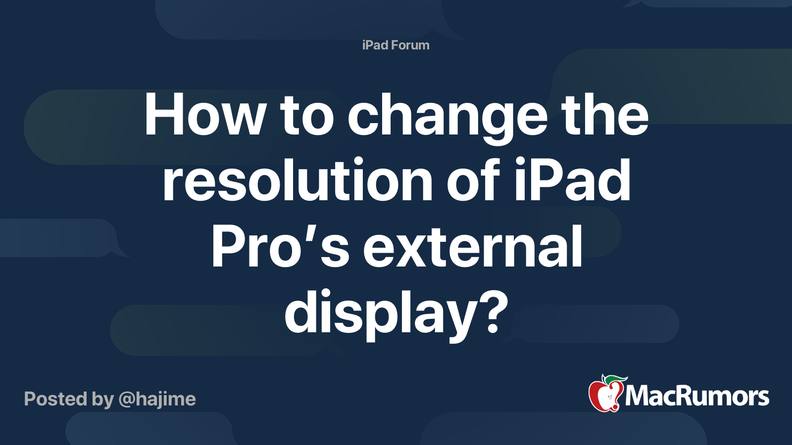 How to change the resolution of iPad Pro’s external display ...
