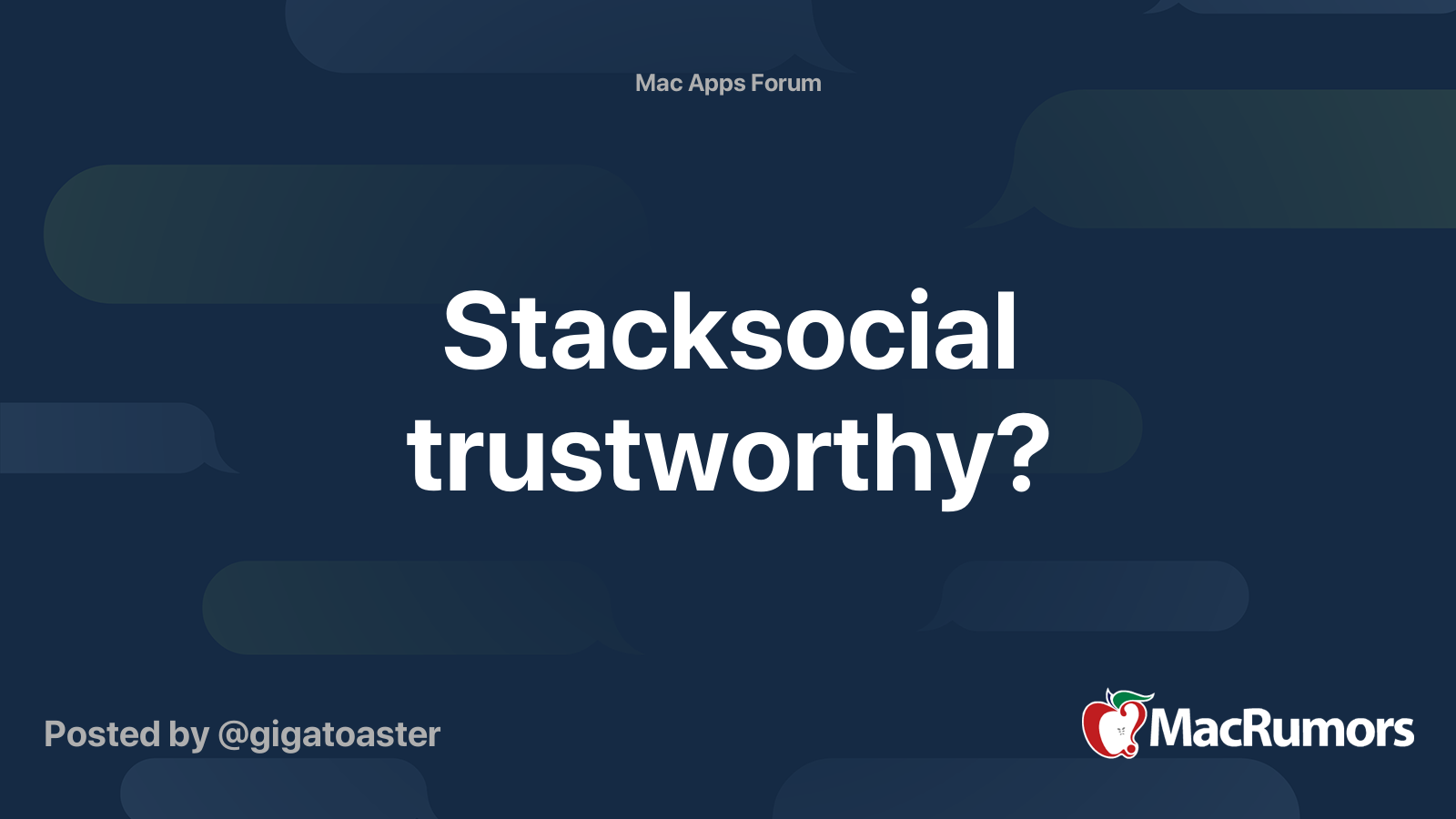 Stacksocial trustworthy? | MacRumors Forums