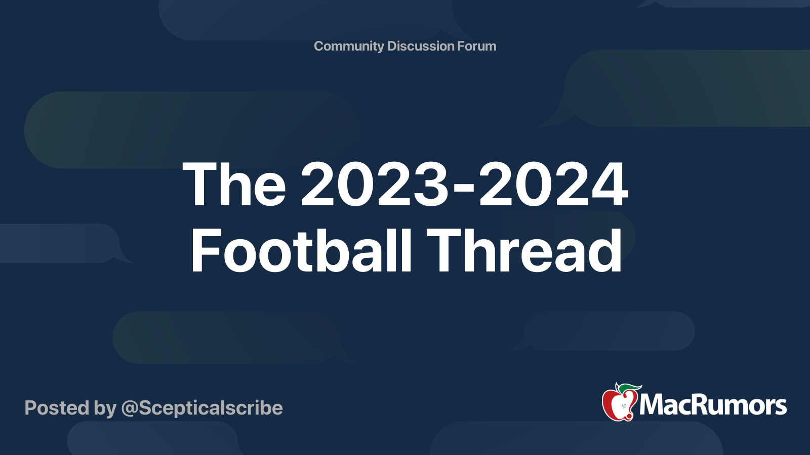 The 2023-2024 Football Thread | MacRumors Forums