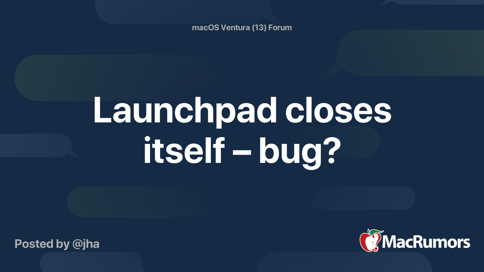 Launchpad closes itself – bug? | MacRumors Forums