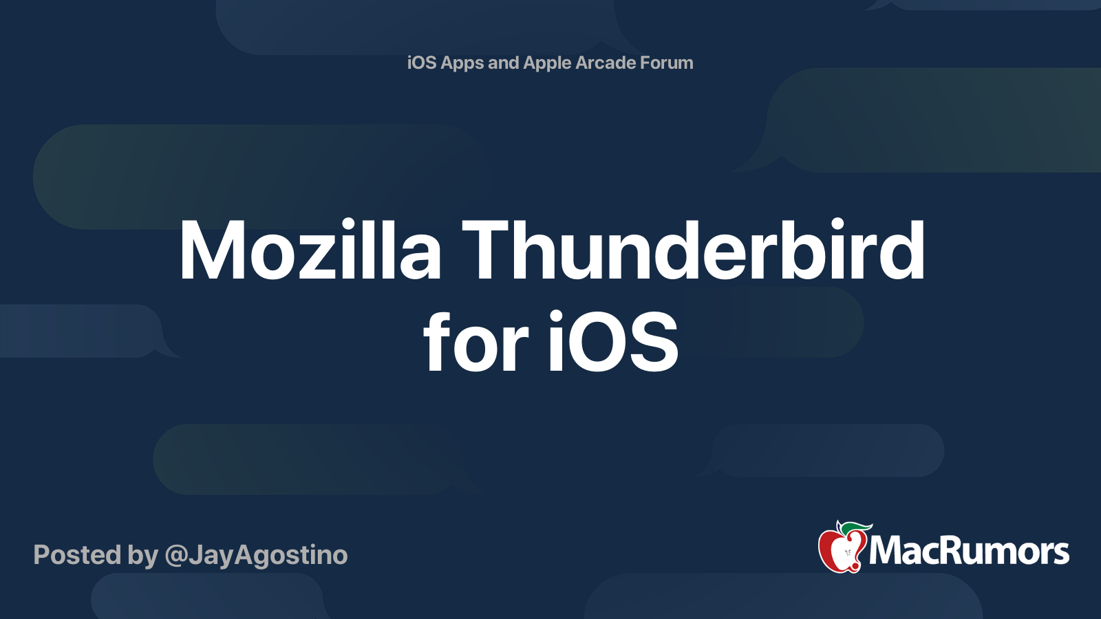Mozilla Thunderbird for iOS | MacRumors Forums