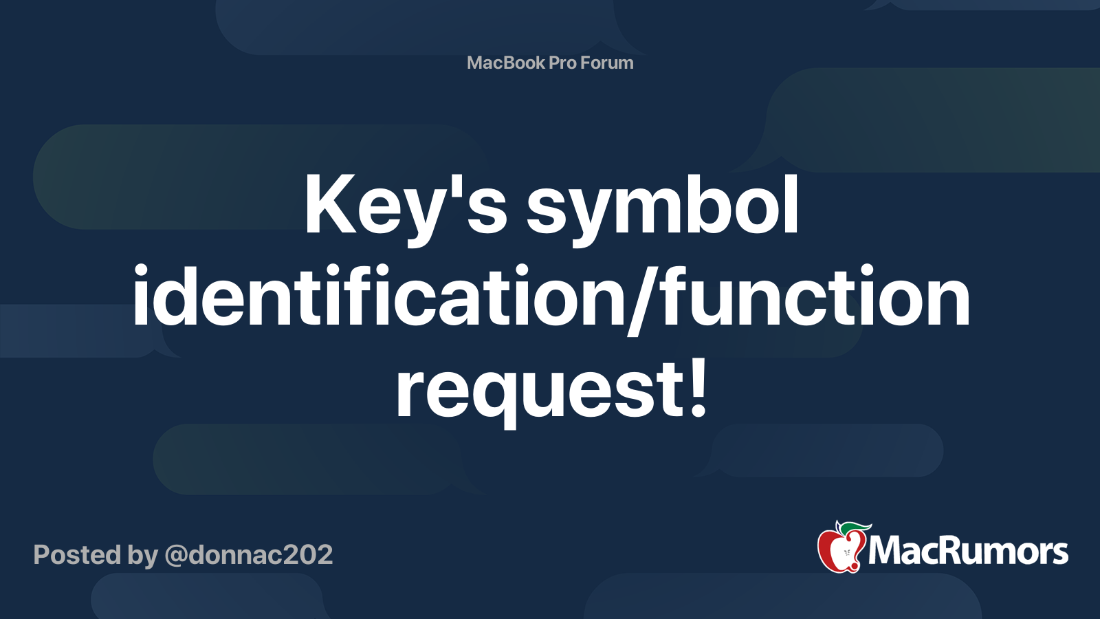 Key's symbol identification/function request! | MacRumors Forums