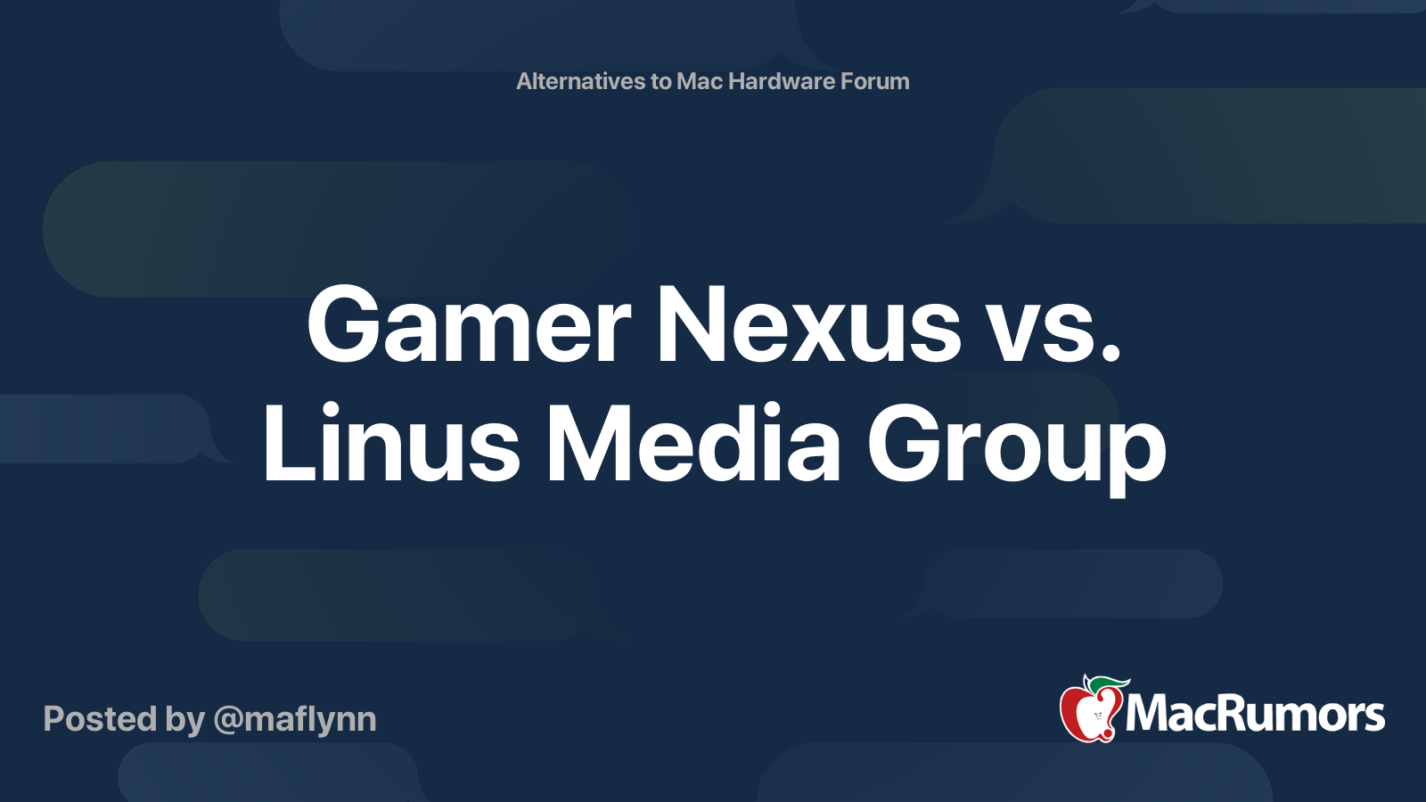 Gamer Nexus vs. Linus Media Group | MacRumors Forums