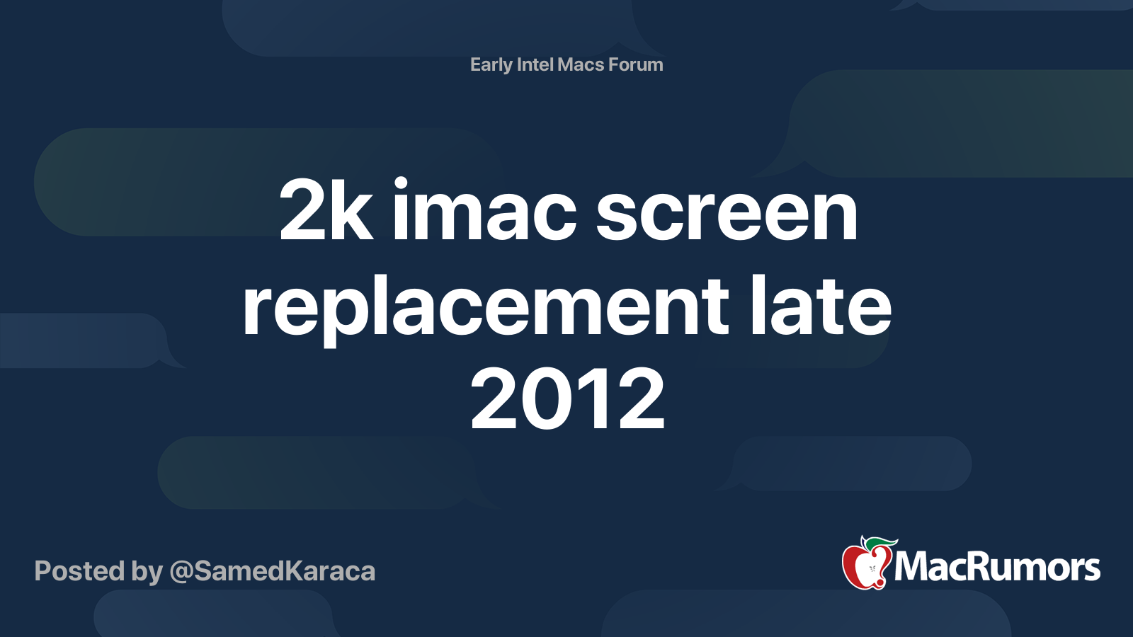 2k imac screen replacement late 2012 | MacRumors Forums
