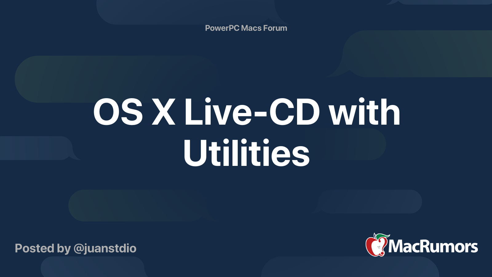 OS X Live-CD with Utilities | MacRumors Forums