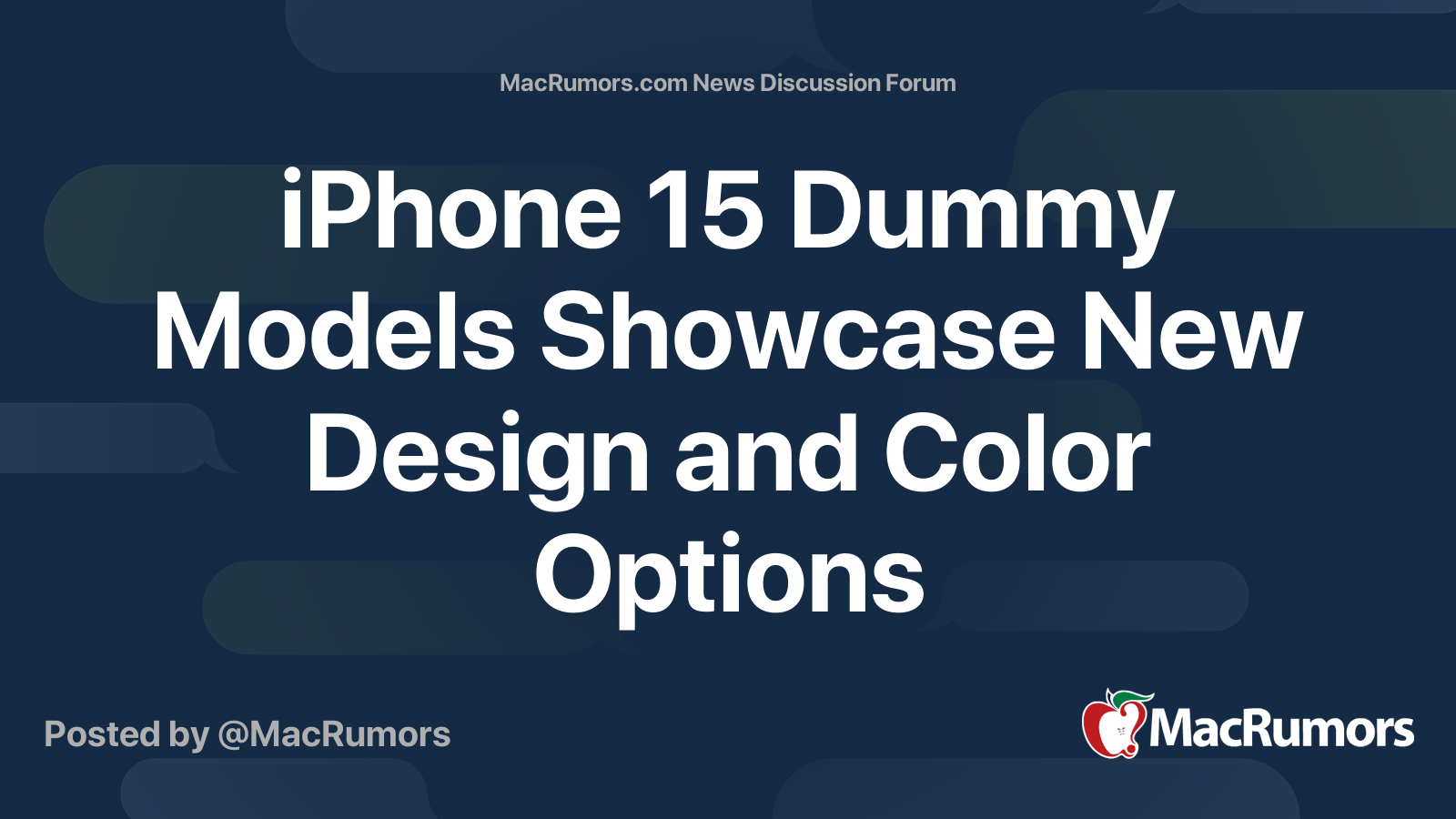 iPhone 15 Dummy Models Showcase New Design and Color Options | Page 8 ...