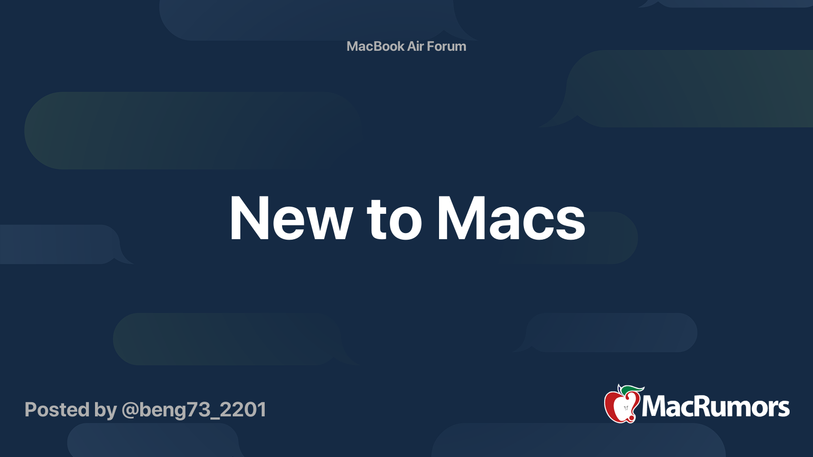 New to Macs | MacRumors Forums