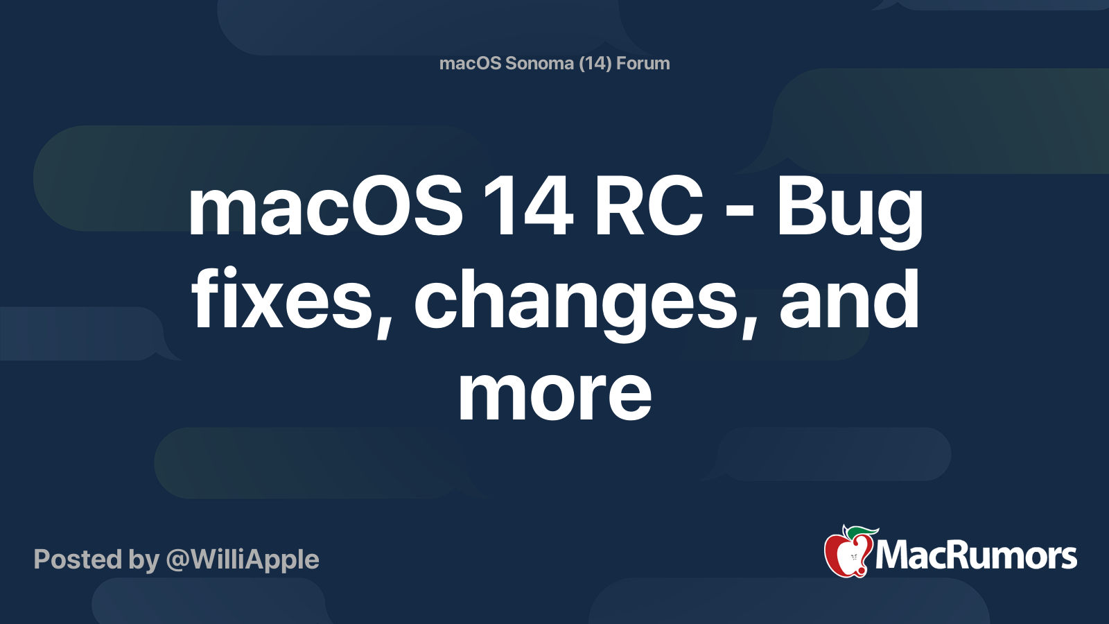 macOS 14 RC - Bug fixes, changes, and more | MacRumors Forums