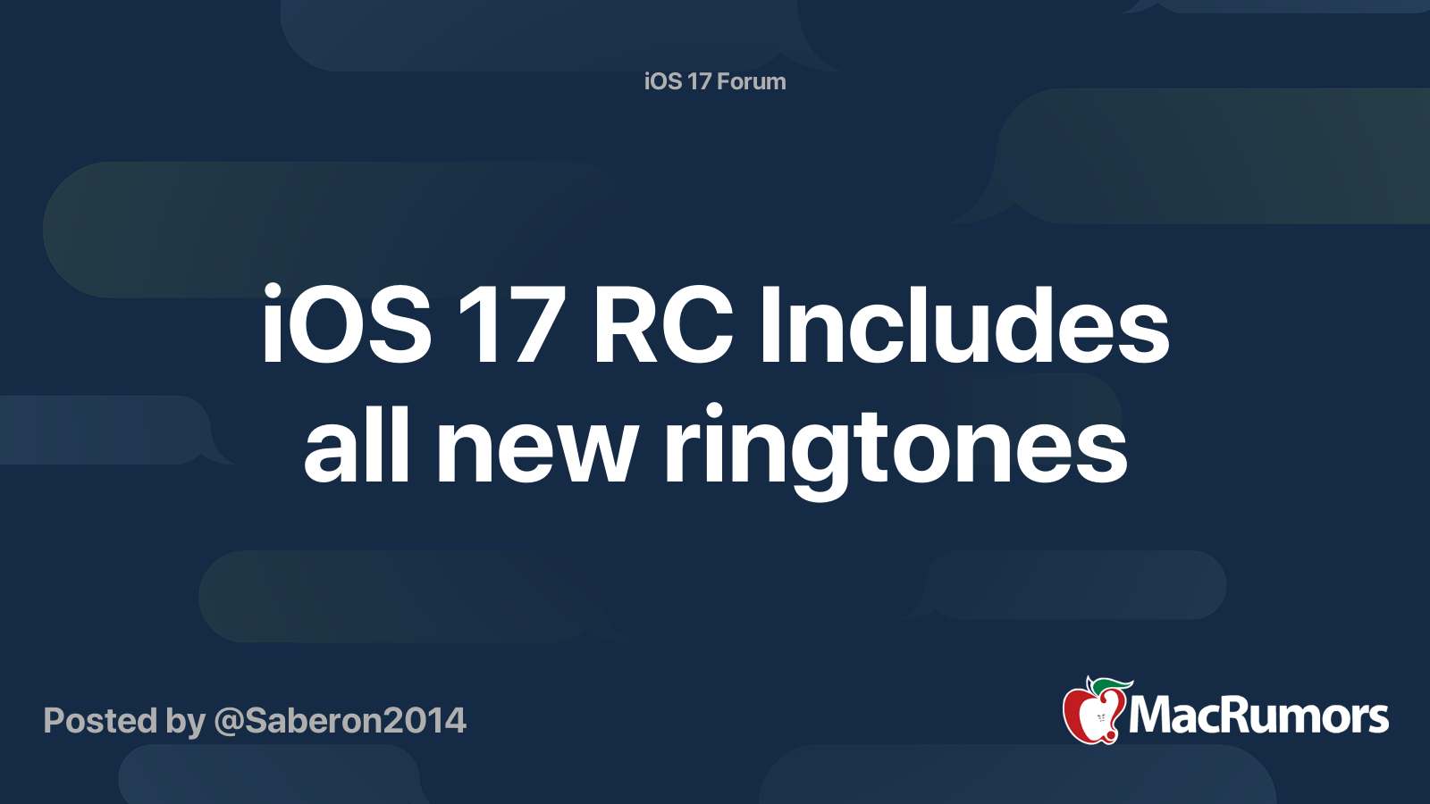 iOS 17 RC Includes all new ringtones | MacRumors Forums