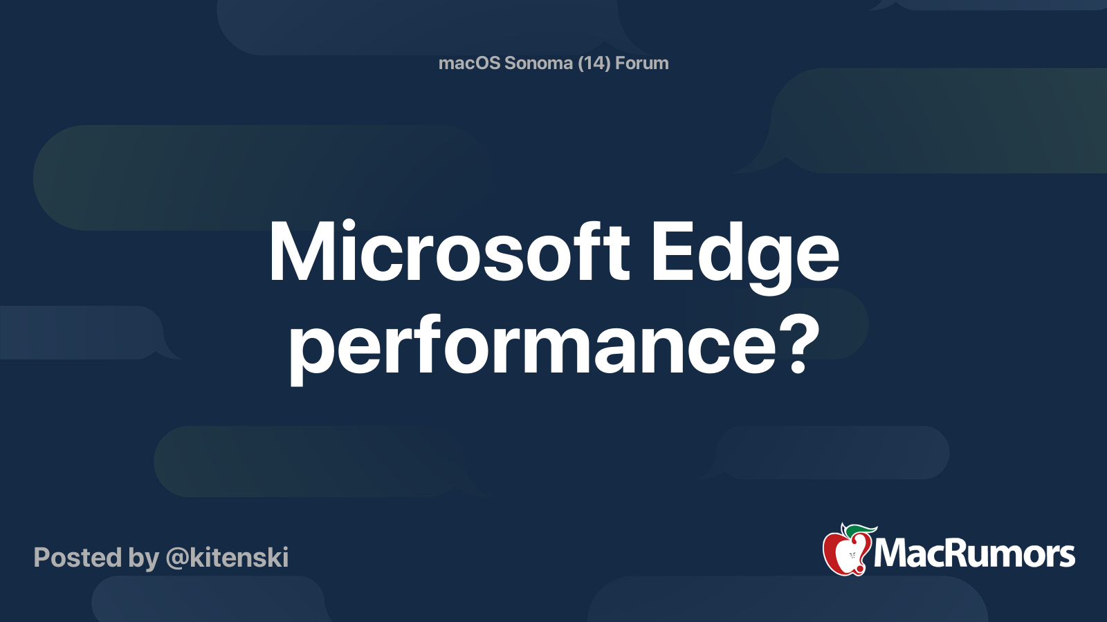 Microsoft Edge performance? | MacRumors Forums
