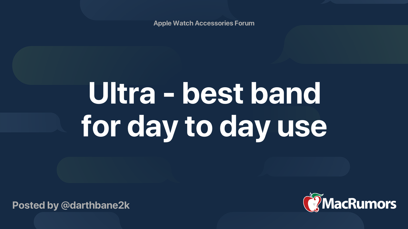 Ultra - best band for day to day use | MacRumors Forums