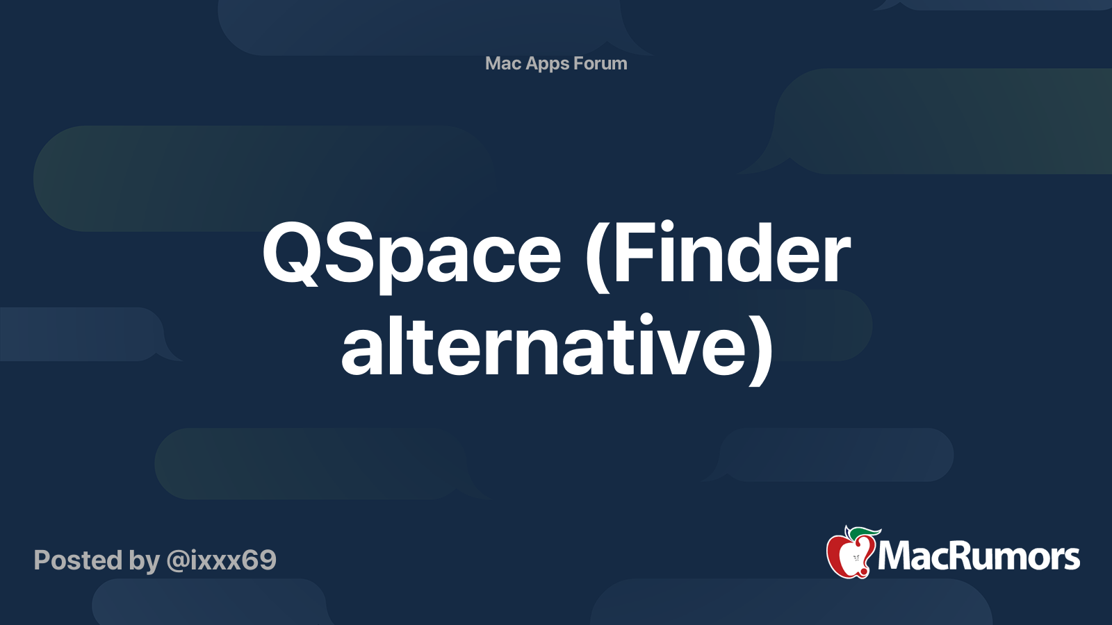 QSpace (Finder alternative) | MacRumors Forums