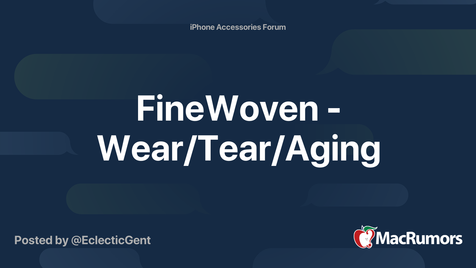 FineWoven - Wear/Tear/Aging | MacRumors Forums