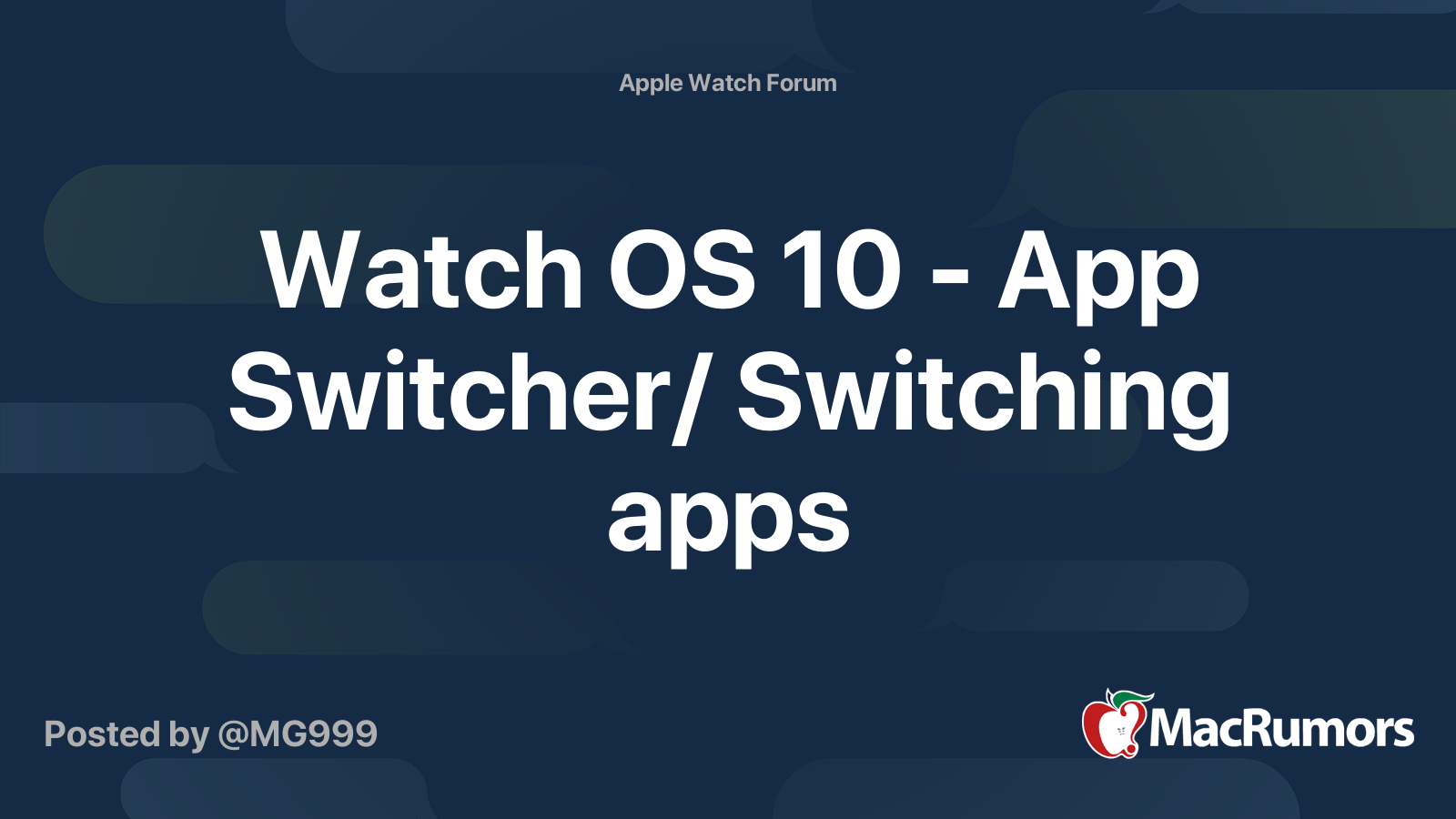 Watch OS 10 - App Switcher/ Switching apps | MacRumors Forums