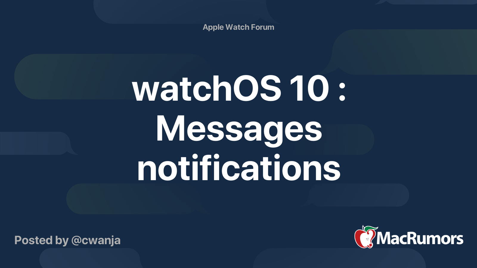 watchOS 10 : Messages notifications | MacRumors Forums