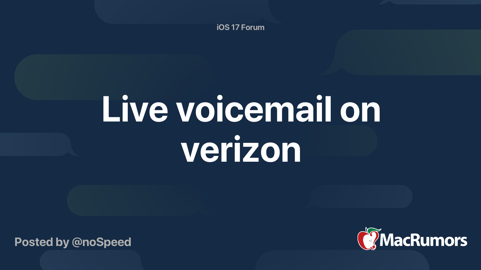 Live voicemail on verizon | MacRumors Forums