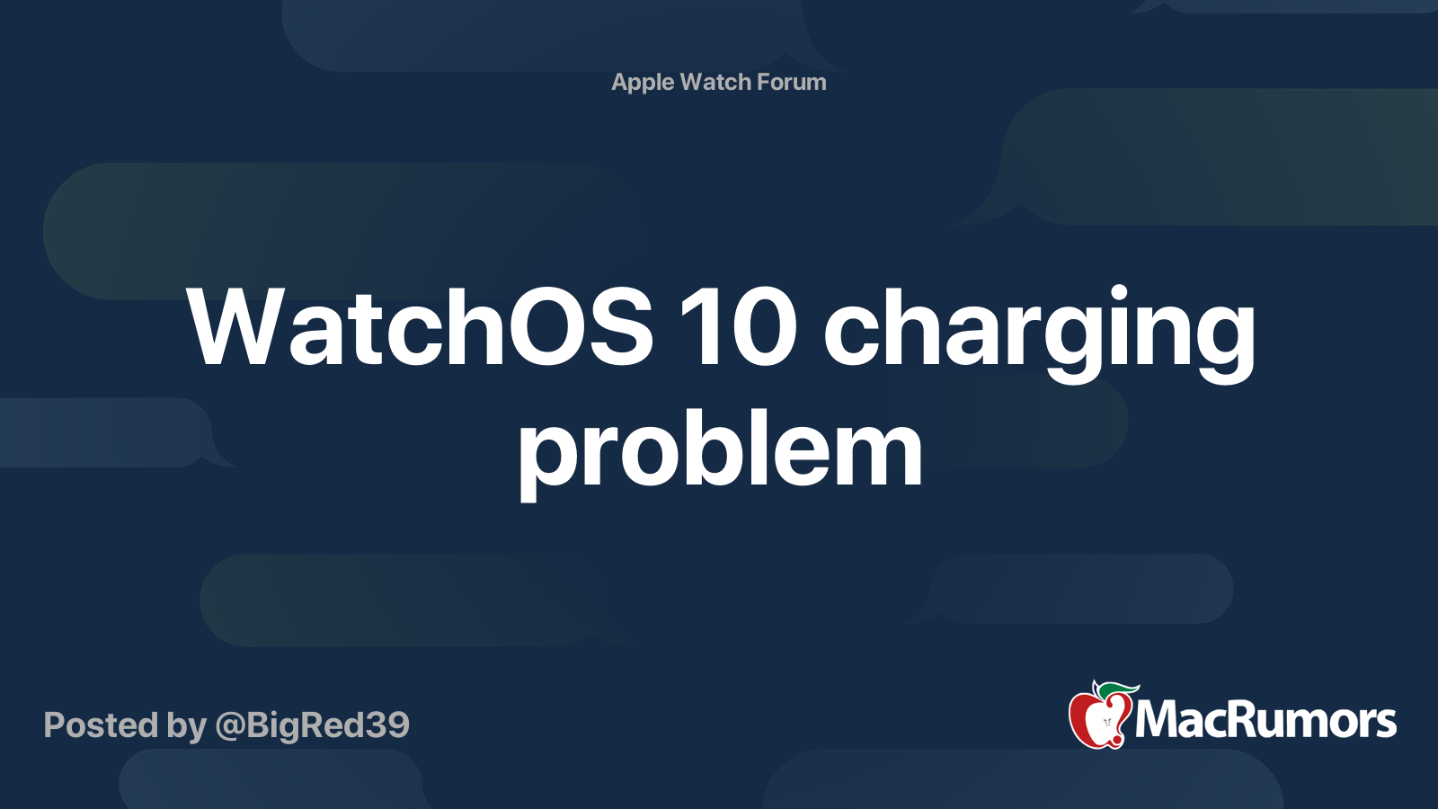 WatchOS 10 charging problem | MacRumors Forums