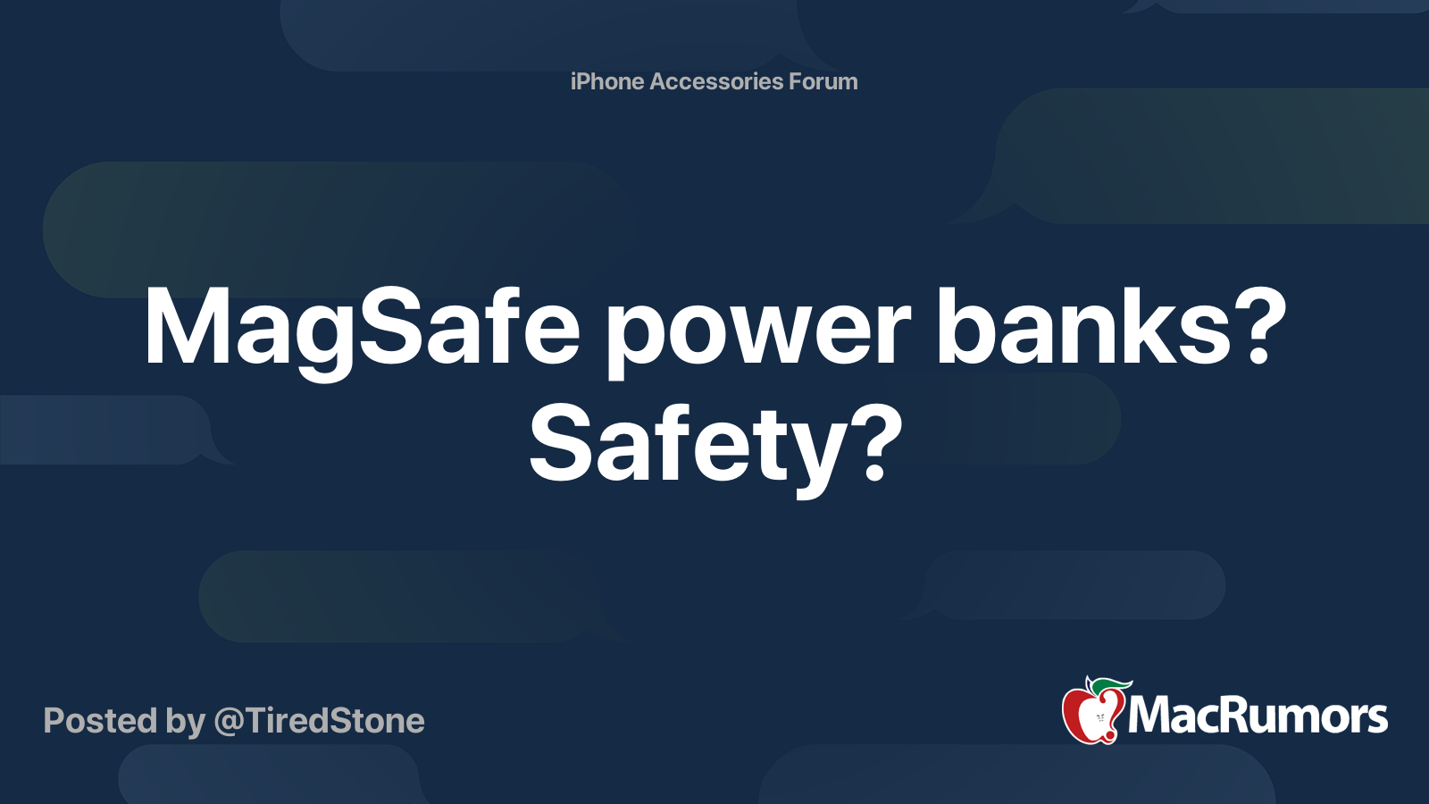 MagSafe power banks? Safety? | MacRumors Forums