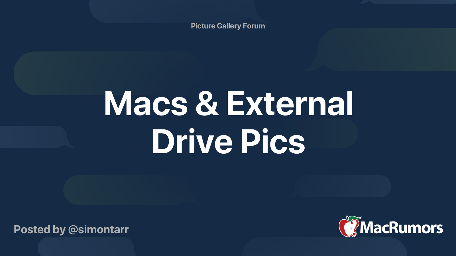 Macs & External Drive Pics | MacRumors Forums