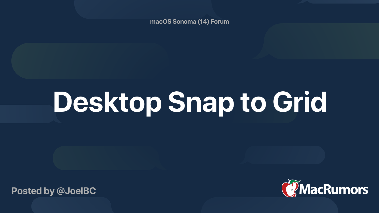 Desktop Snap to Grid | MacRumors Forums