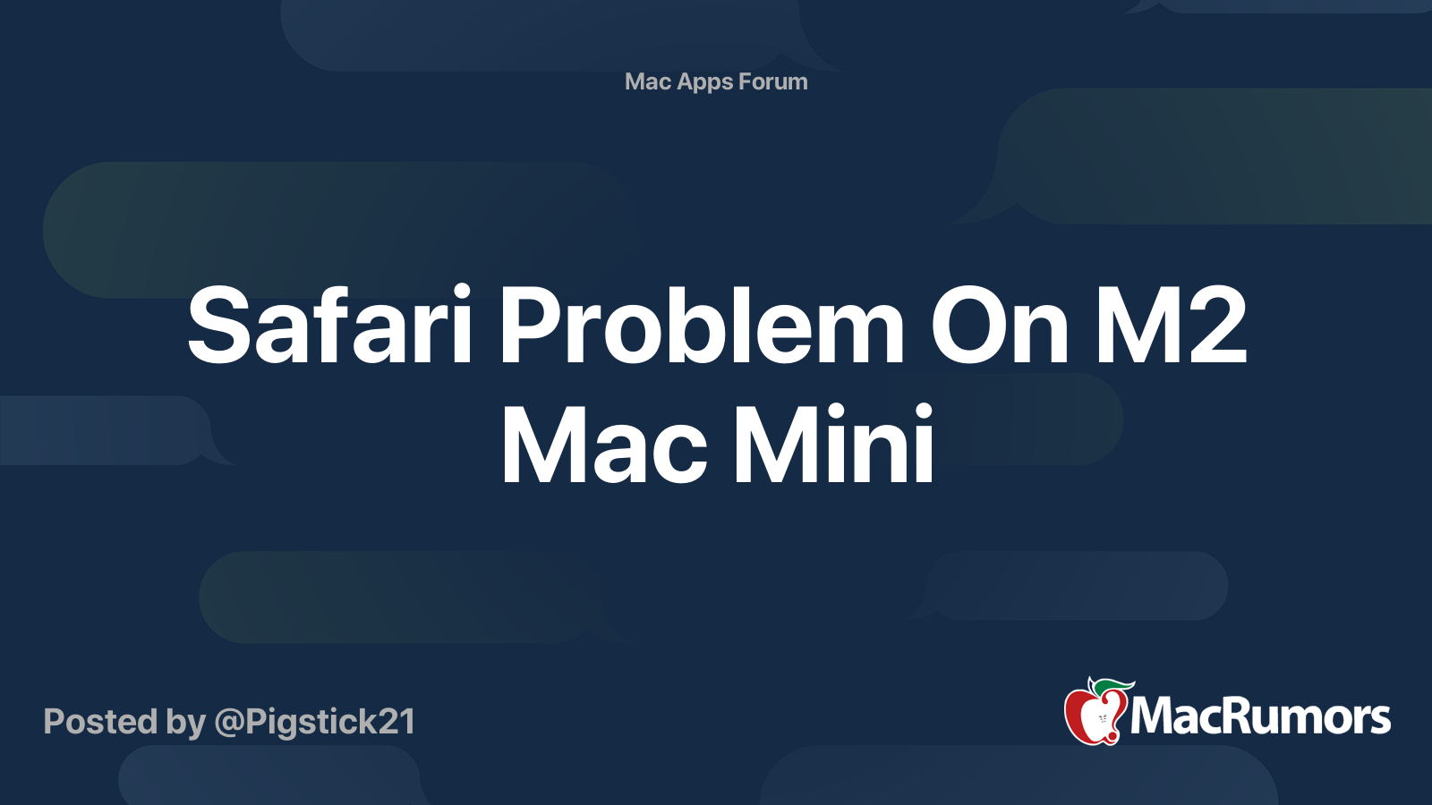 Safari Problem On M2 Mac Mini | MacRumors Forums