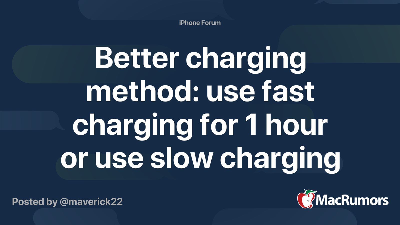 Better charging method: use fast charging for 1 hour or use slow ...
