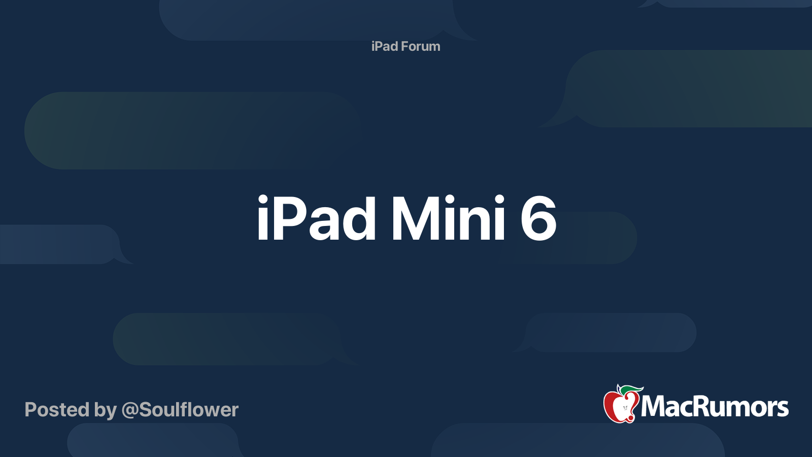 iPad Mini 6 | MacRumors Forums
