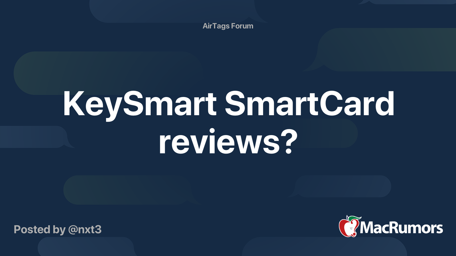KeySmart SmartCard reviews? | MacRumors Forums