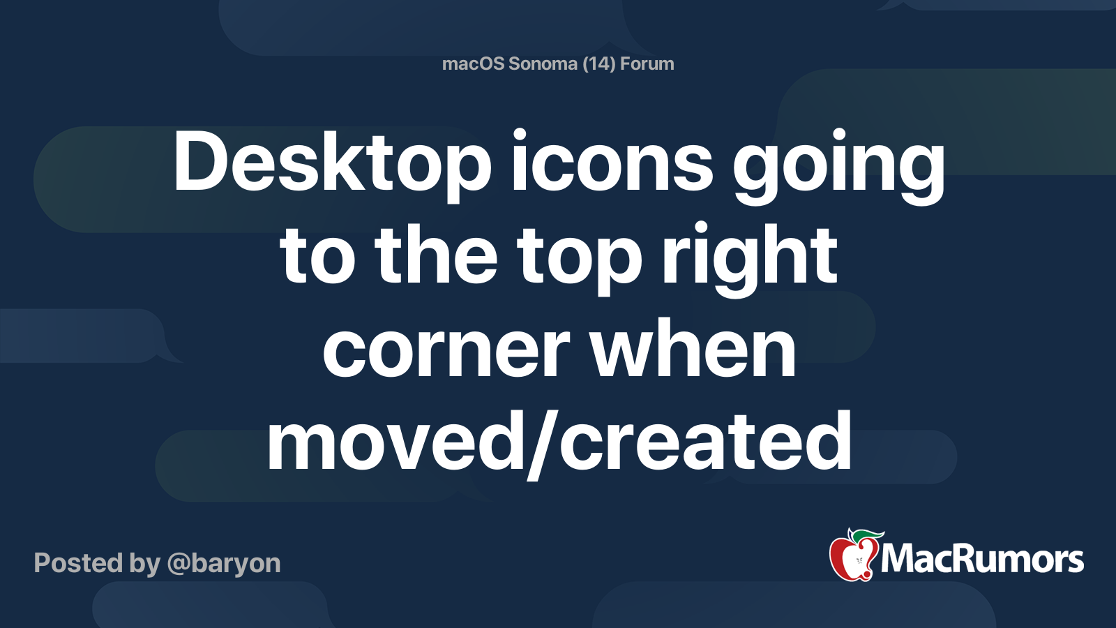Desktop icons going to the top right corner when moved/created ...