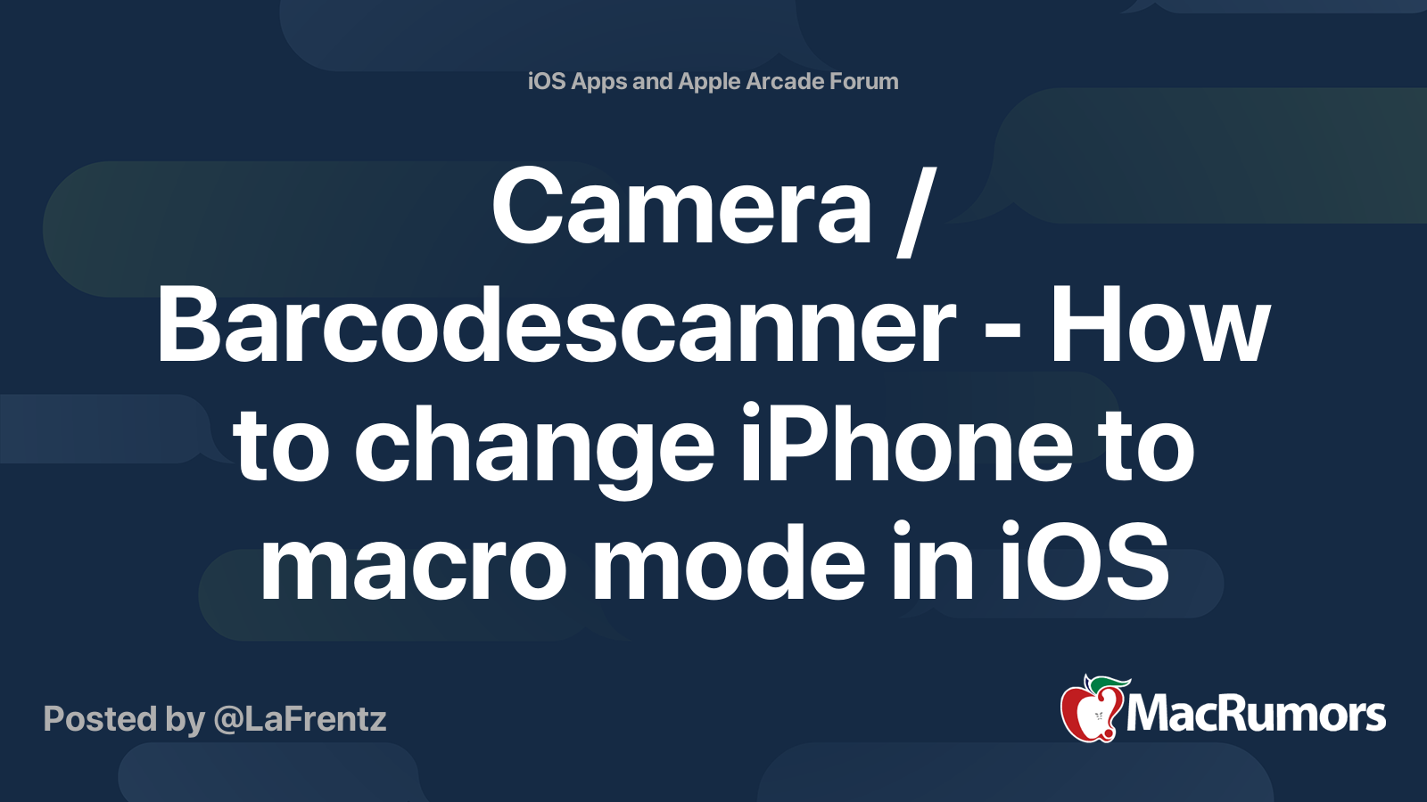 Camera / Barcodescanner - How to change iPhone to macro mode in iOS ...