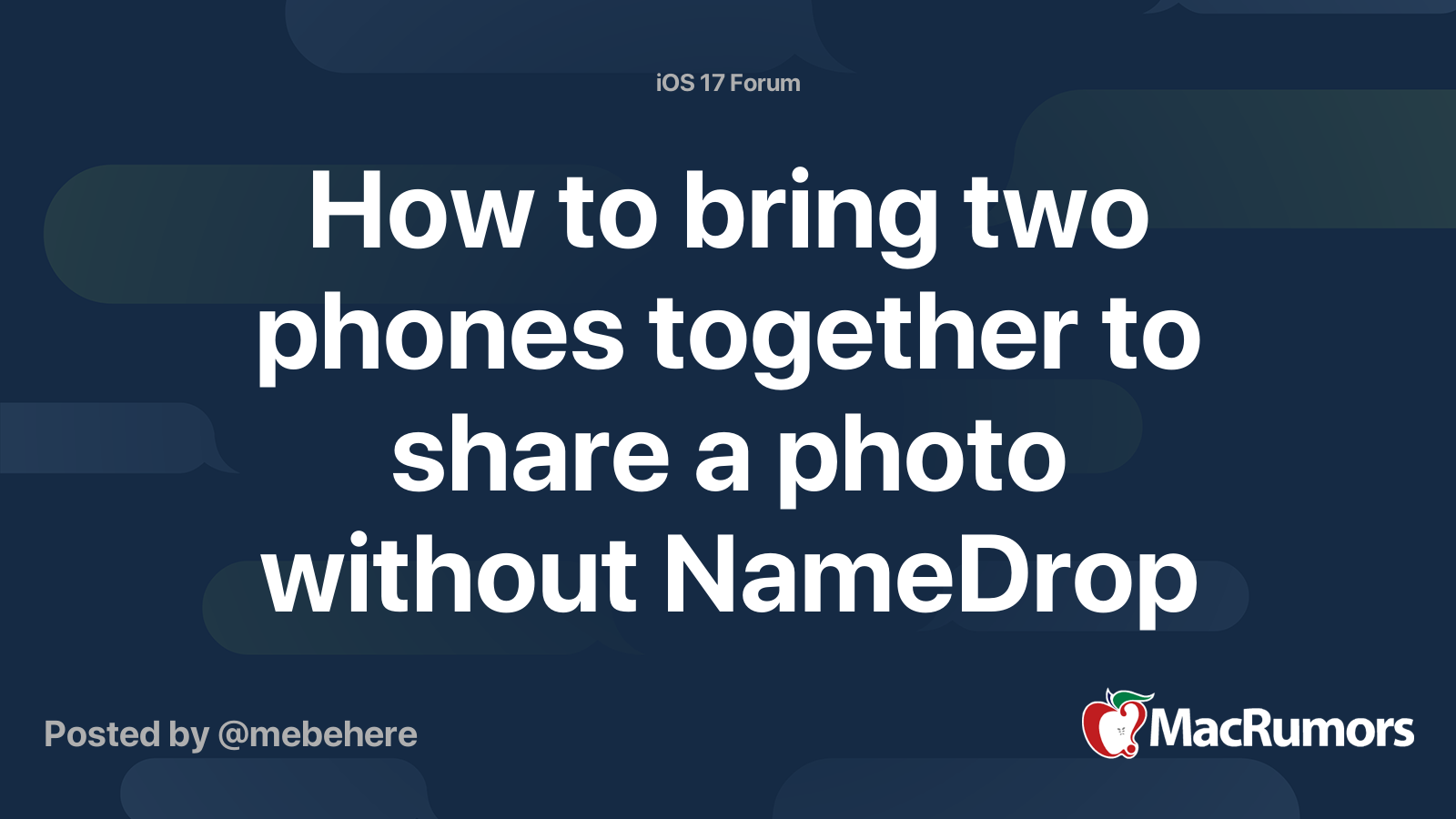 How to bring two phones together to share a photo without NameDrop ...