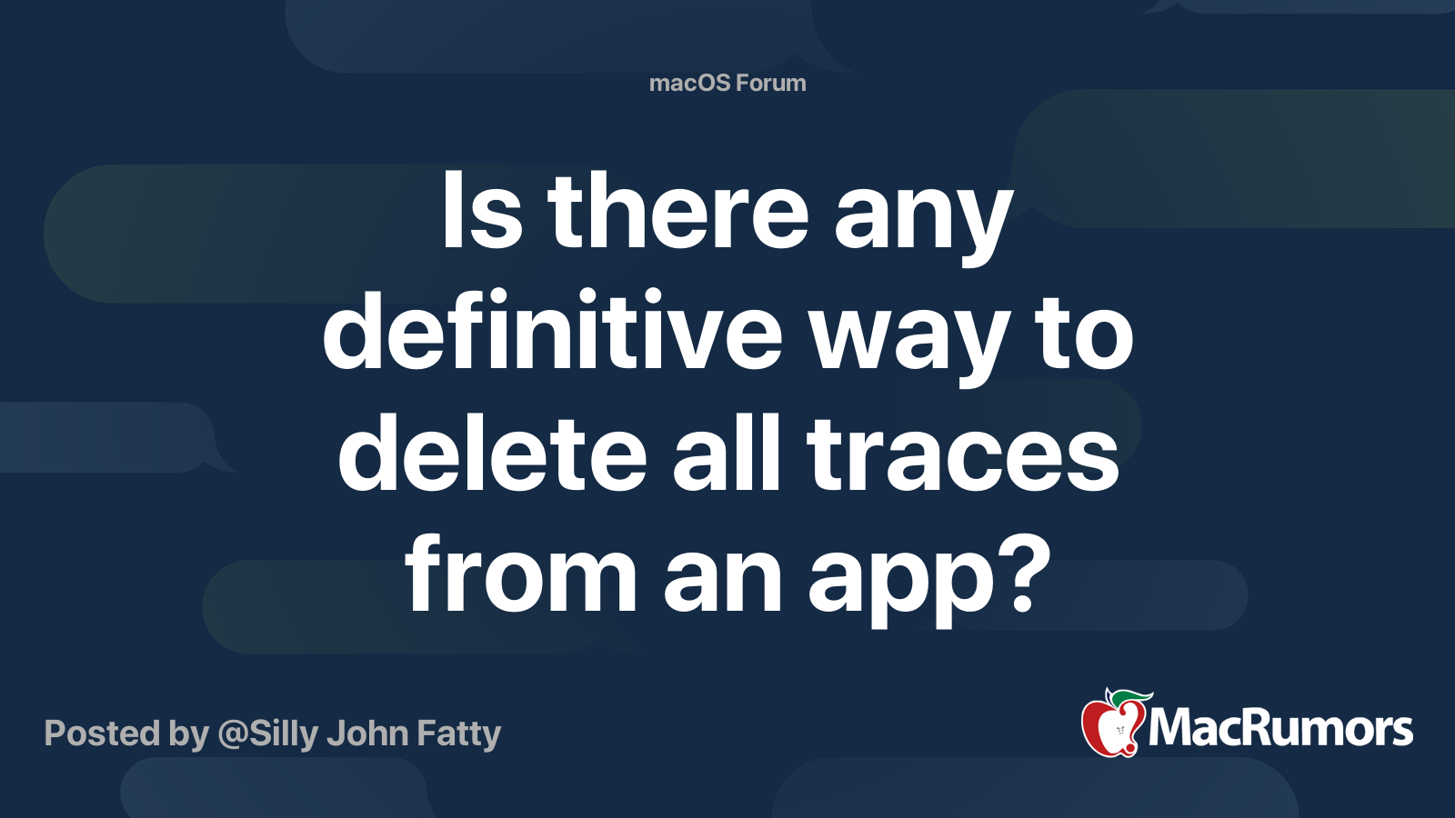 Is there any definitive way to delete all traces from an app ...