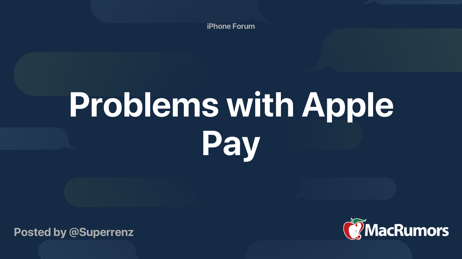 Problems with Apple Pay | MacRumors Forums