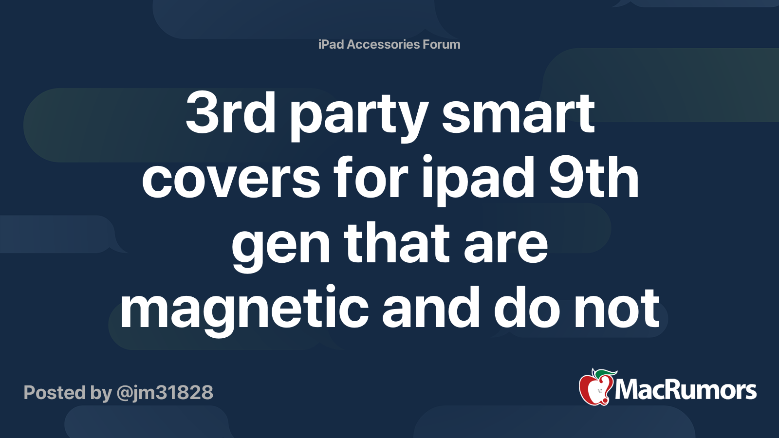 3rd party smart covers for ipad 9th gen that are magnetic and do not have a back piece- just ...
