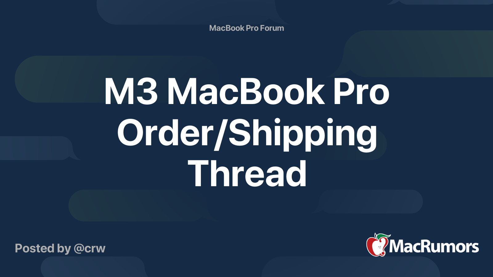 M3 Macbook Pro Order Shipping Thread Macrumors Forums