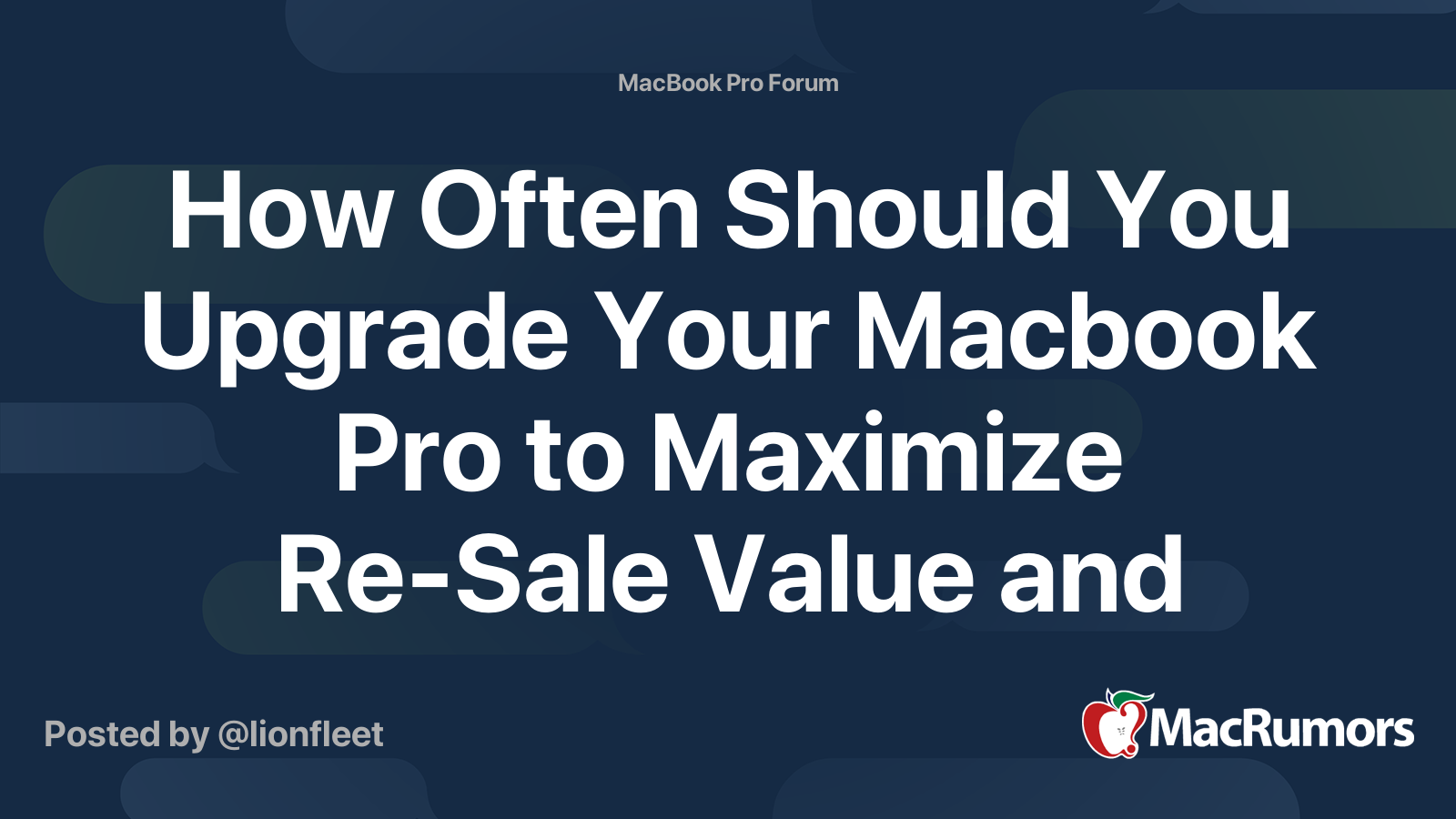 How Often Should You Upgrade Your Macbook Pro to Maximize Re-Sale Value and Out of Pocket ...