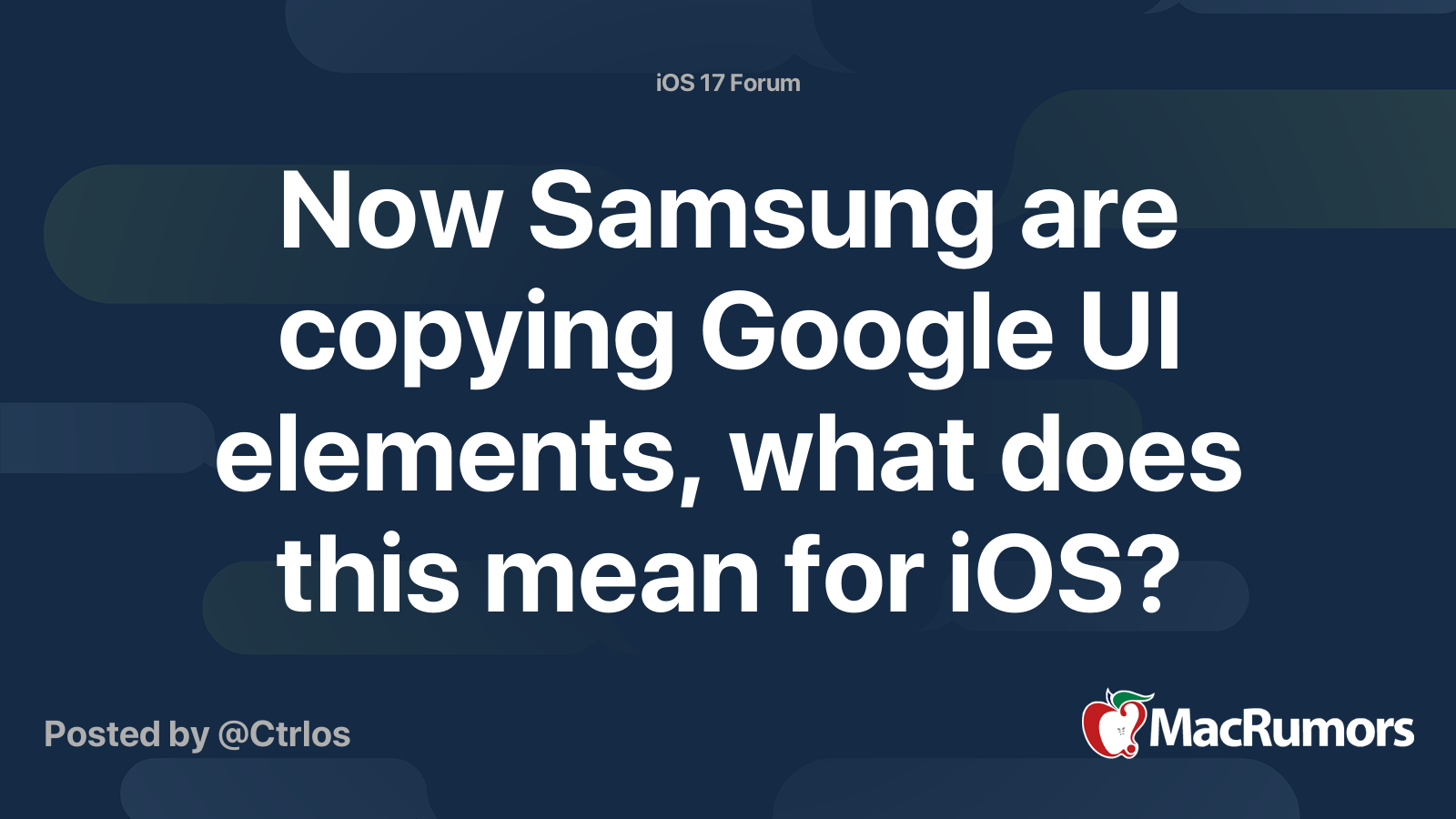 Now Samsung are copying Google UI elements, what does this mean for iOS ...