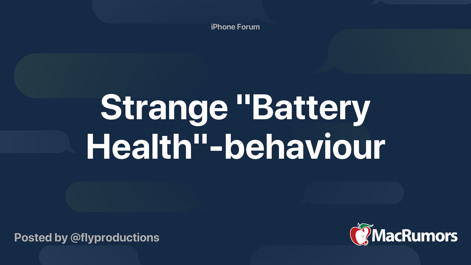 Strange "Battery Health"-behaviour | MacRumors Forums